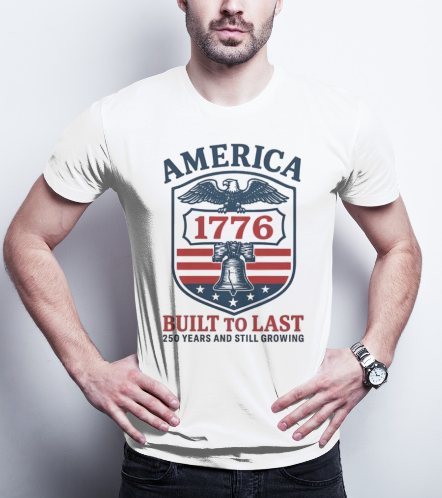 Philadelphia Phillies America 1776 Eagle Liberty Bell Built To Last 250 Years And Still Growing T-Shirt