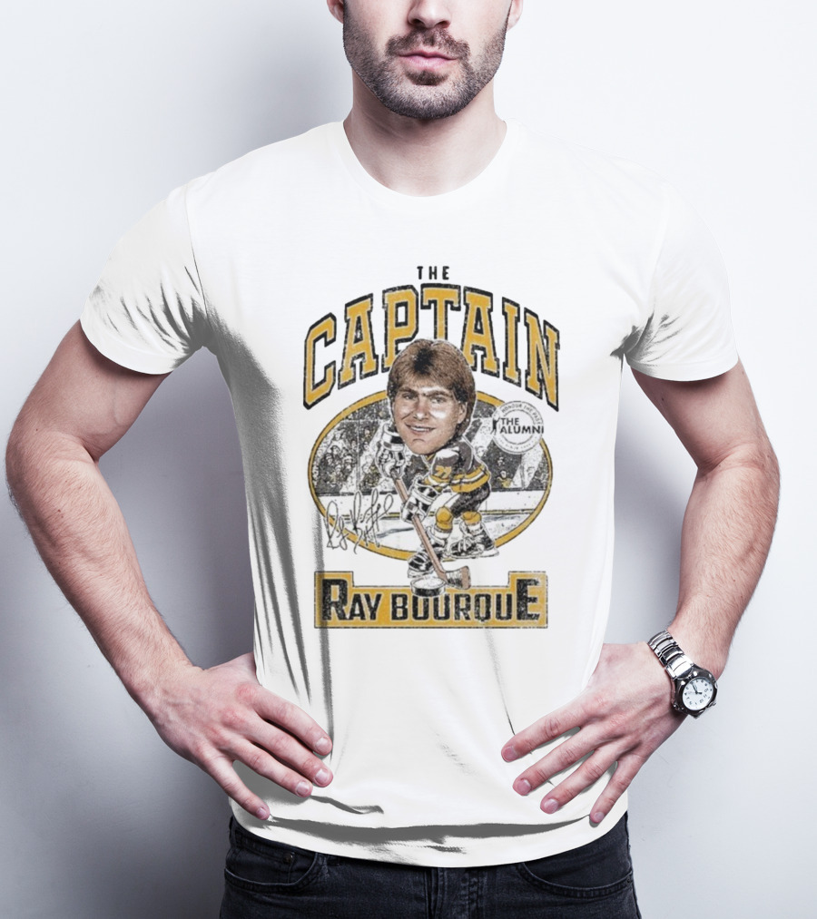The Captain Ray Bourque NHL Alumni Association Spittin Chiclets Collaboration T-Shirt