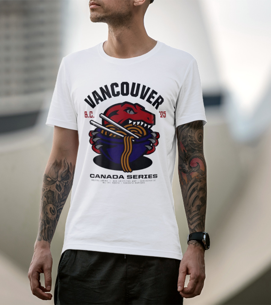 Vancouver BC 2025 Toronto Raptors Noodles Series T-Shirt