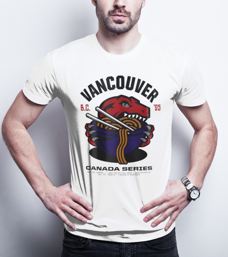 Vancouver BC 2025 Toronto Raptors Noodles Series T-Shirt