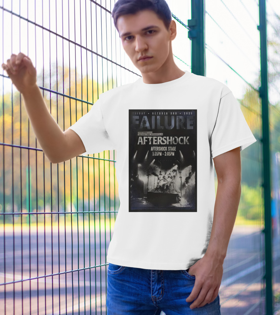 FAILURE Aftershock Discovery Park Sacramento October 3rd 2025 Tour T-Shirt