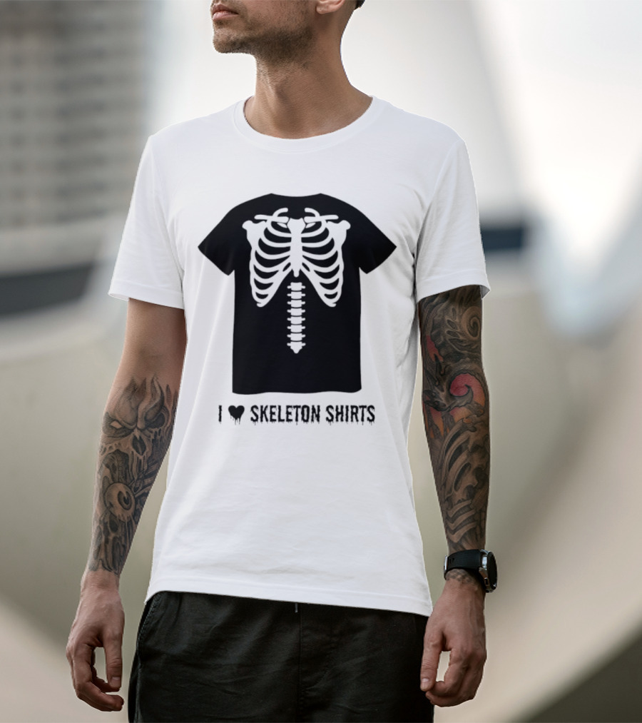 I Love Skeletons Heart Original Skeleton T-Shirt