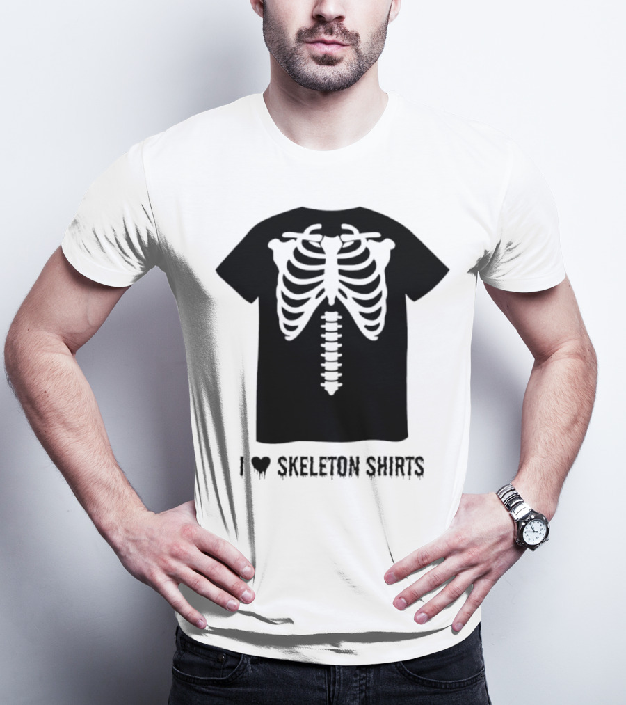 I Love Skeletons Heart Original Skeleton T-Shirt