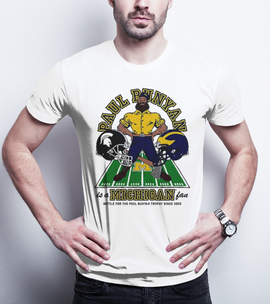 Paul Bunyan Michigan Wolverines M Helmet Since 1952 T-Shirt