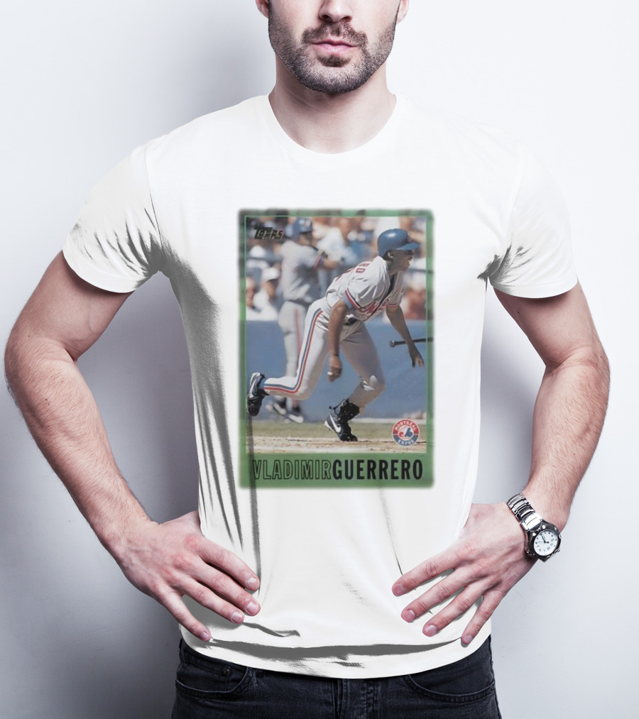 Montreal Expos Vladimir Guerrero MLB Topps Baseball Card T-Shirt