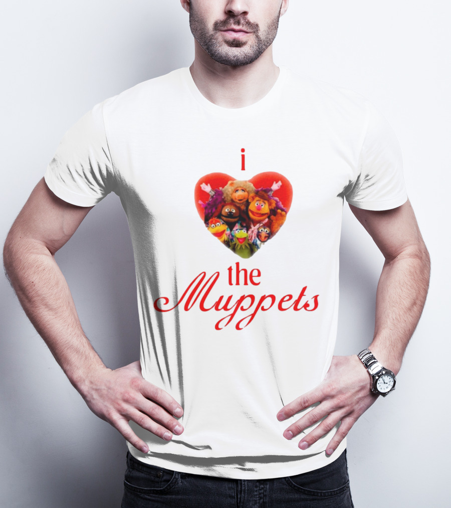 I Love The Muppets Characters Heart Group Image T-Shirt