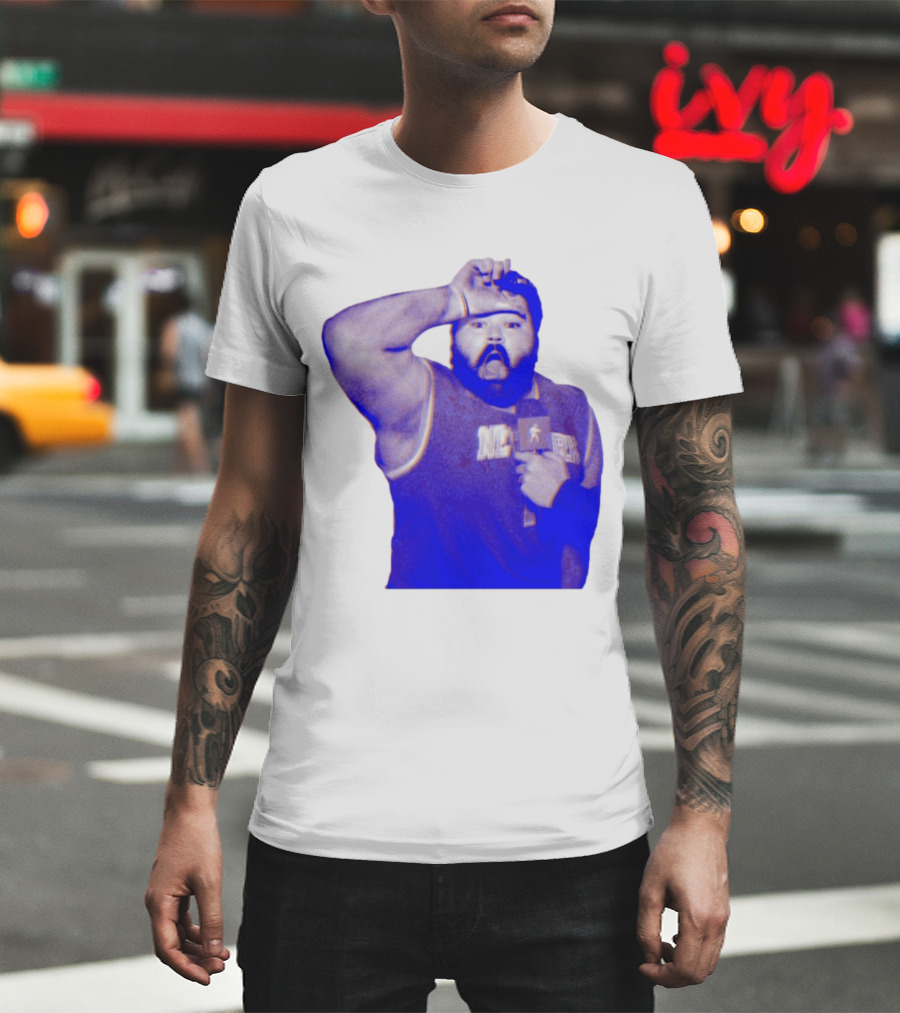Karltowns Wearing Jason Dantona NYC Basketball Theme Blue Tone T-Shirt