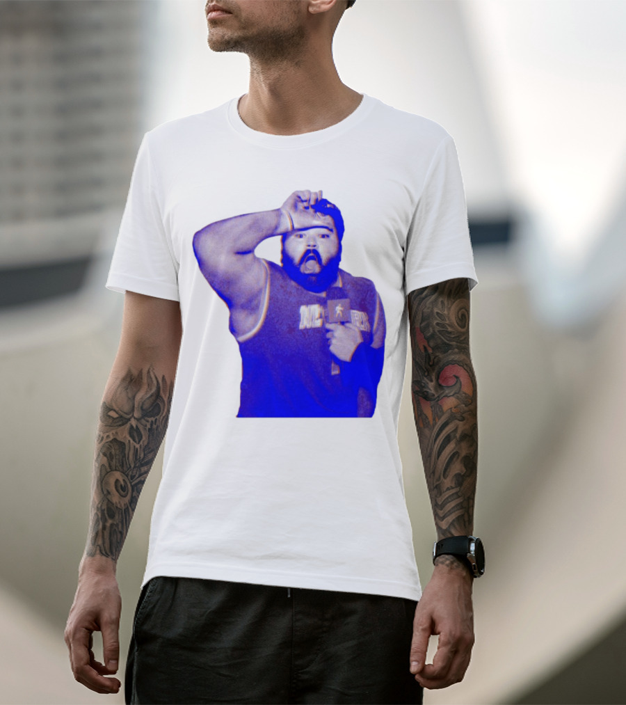 Karltowns Wearing Jason Dantona NYC Basketball Theme Blue Tone T-Shirt