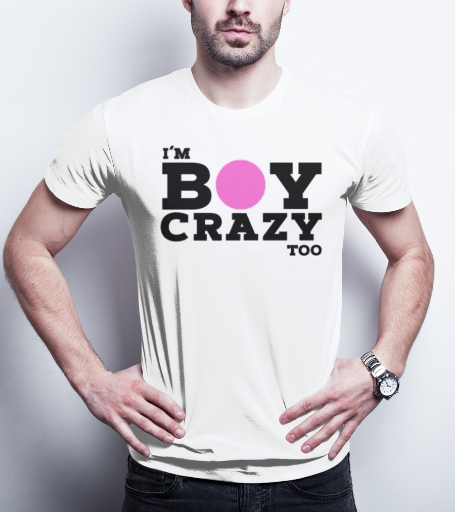 Kesha I'm Boy Crazy Too Pink Circle T-Shirt
