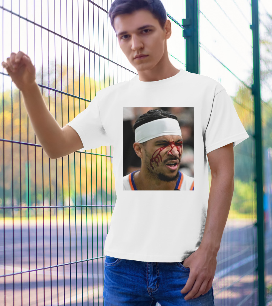Limited Edition Josh Hart New York Knicks Elbowed Face Moment T-Shirt