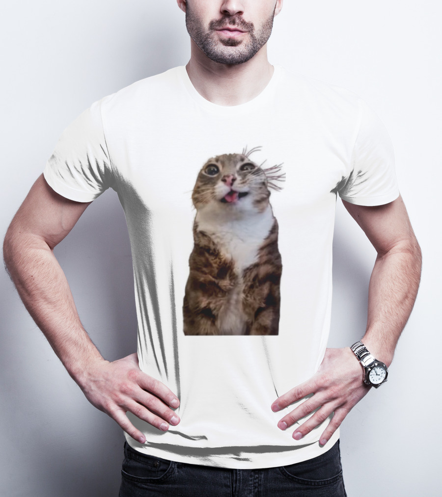 Rigby Cat Funny Feline Expression With Tongue Out T-Shirt