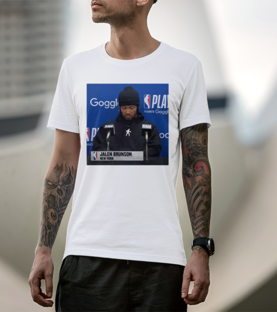 Jalen Brunson New York Press Conference NBA Playoffs Presented By Google T-Shirt