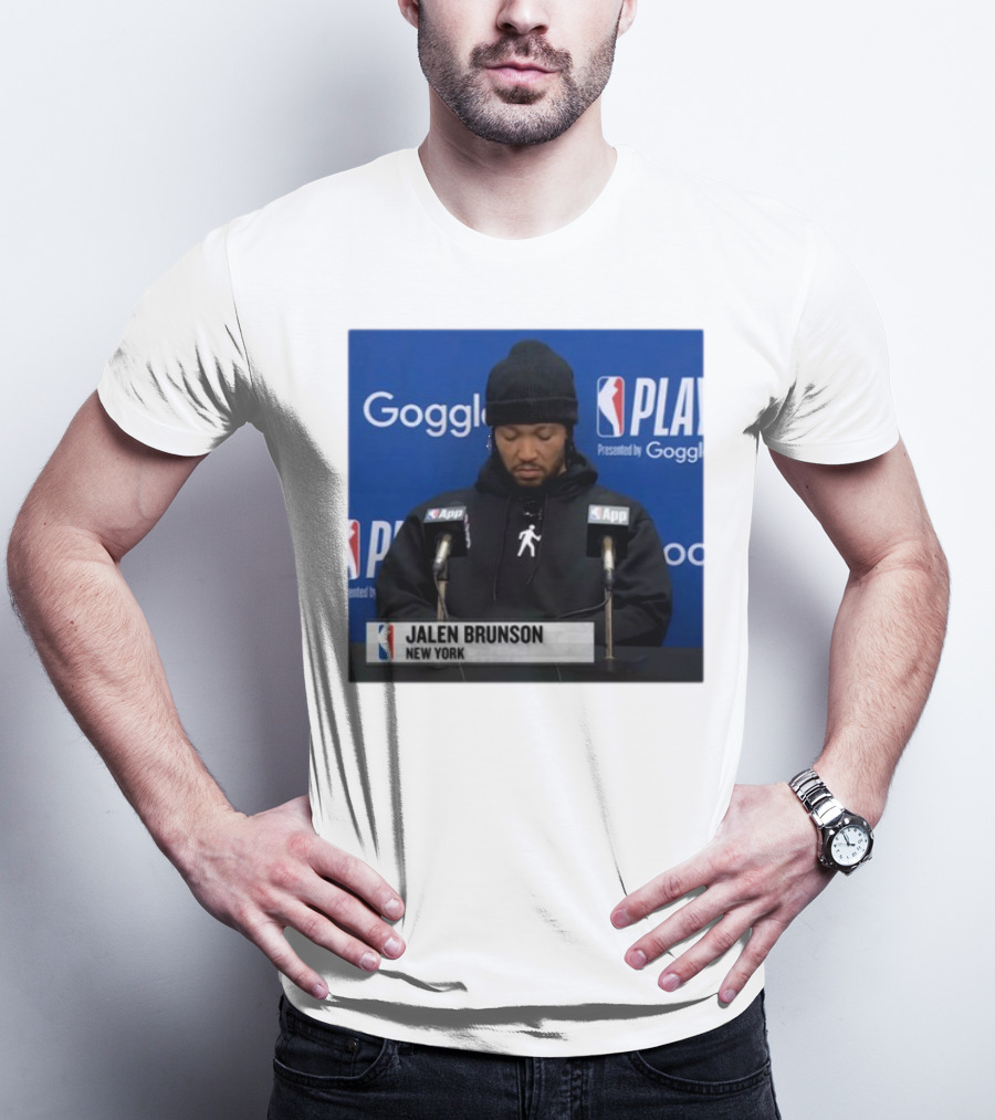 Jalen Brunson New York Press Conference NBA Playoffs Presented By Google T-Shirt