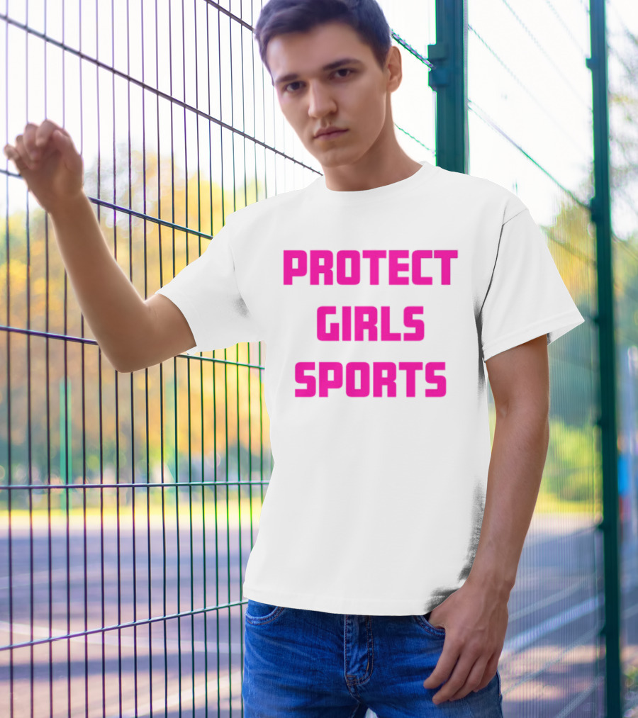 Protect Girls Sports Bold Pink Advocacy Design T-Shirt