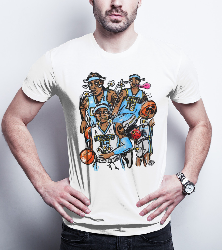 Vxmeee Doodle Melo Nuggets 15 Denver Basketball T-Shirt