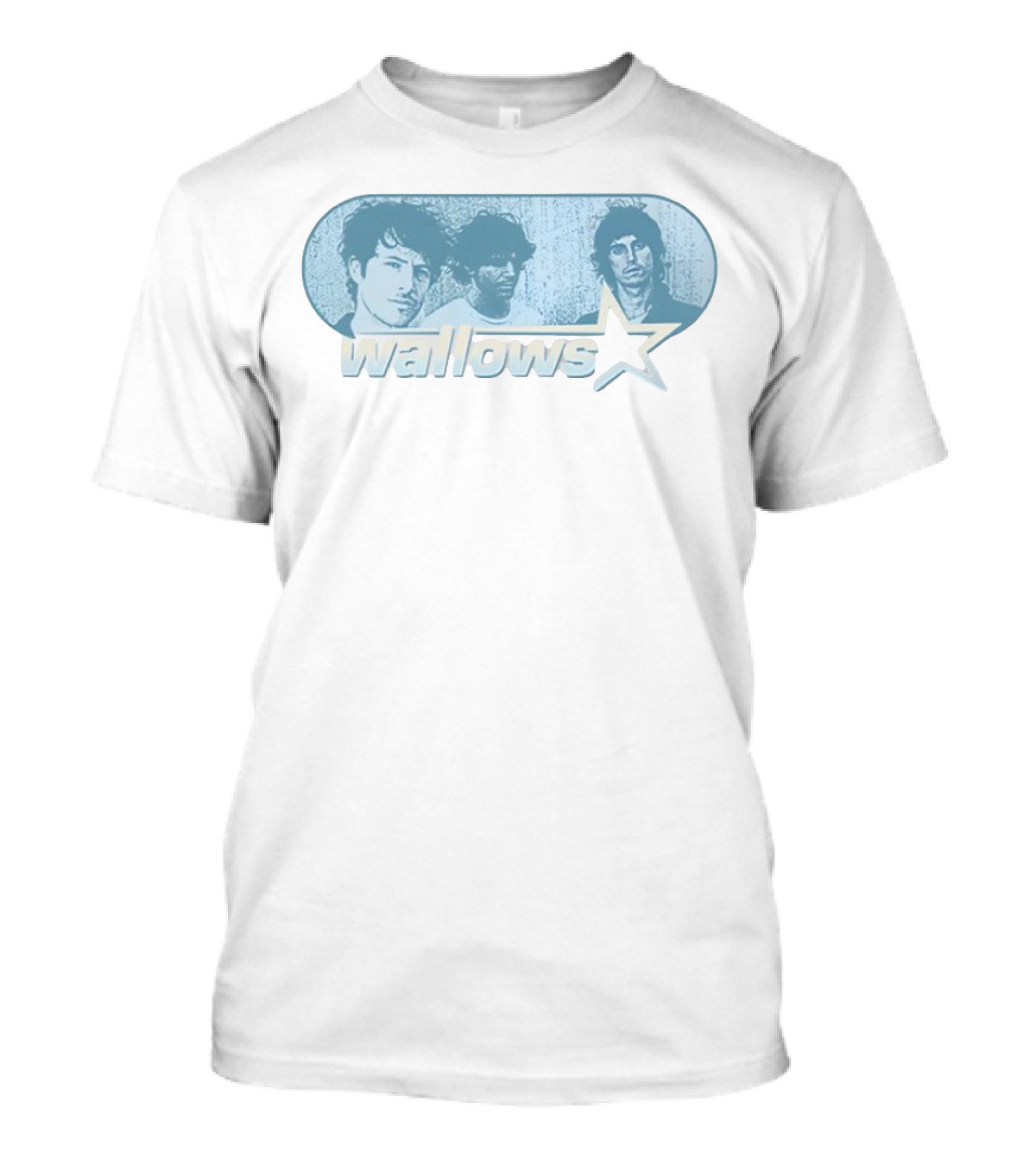 Wallows Band Star Photo Blue Oval Design T-Shirt