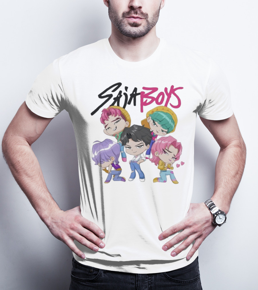 KPop Saja Boys Chibi Demon Hunters Characters T-Shirt
