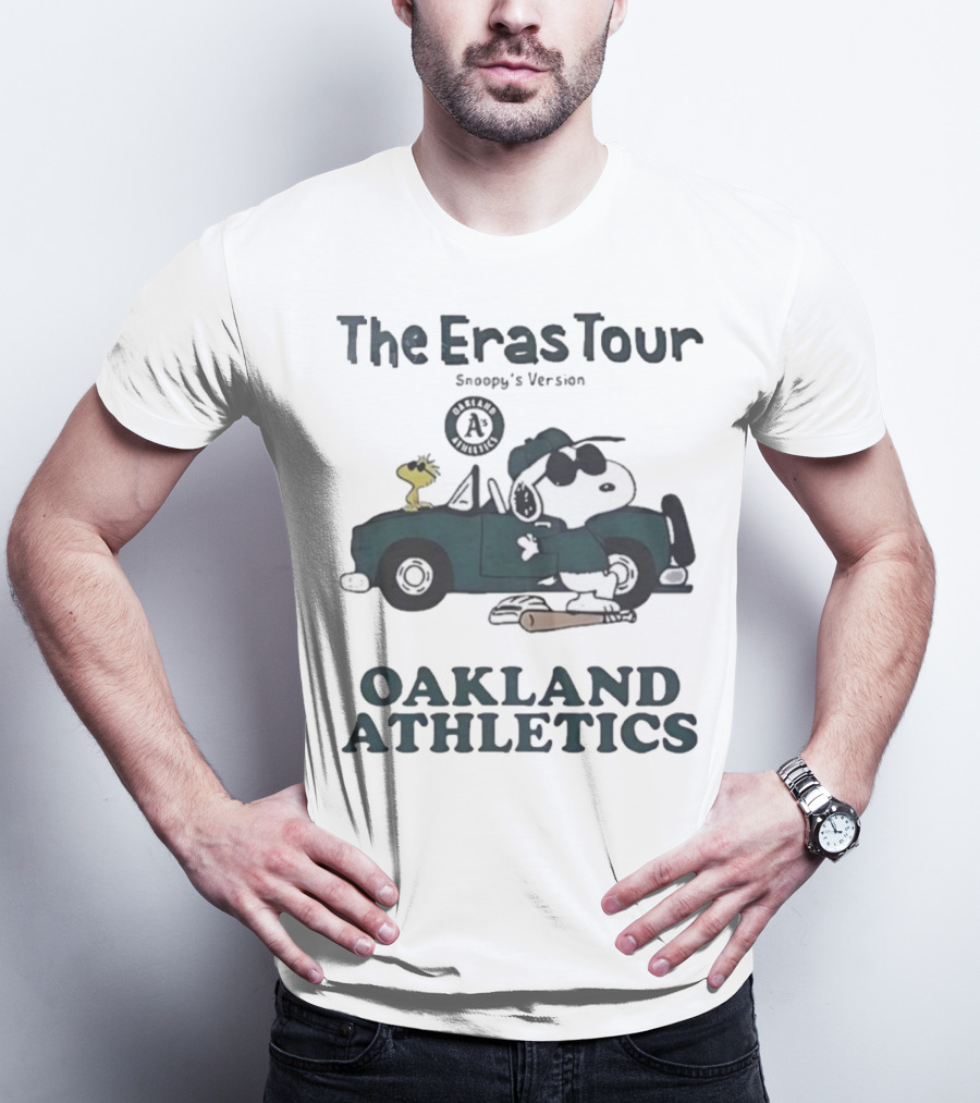 The Eras Tour Snoopy Version Oakland Athletics Peanuts Woodstock T-Shirt