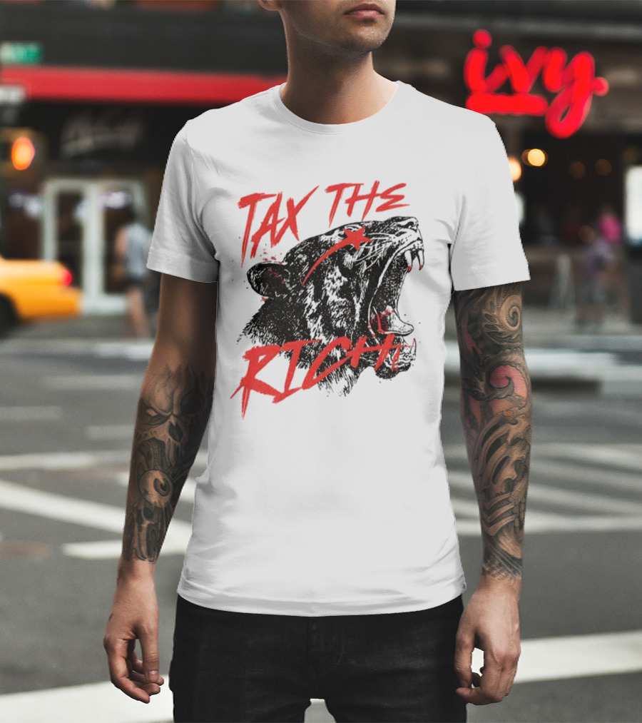 Tax The Rich Tiger Roar Anti Billionaire T-Shirt