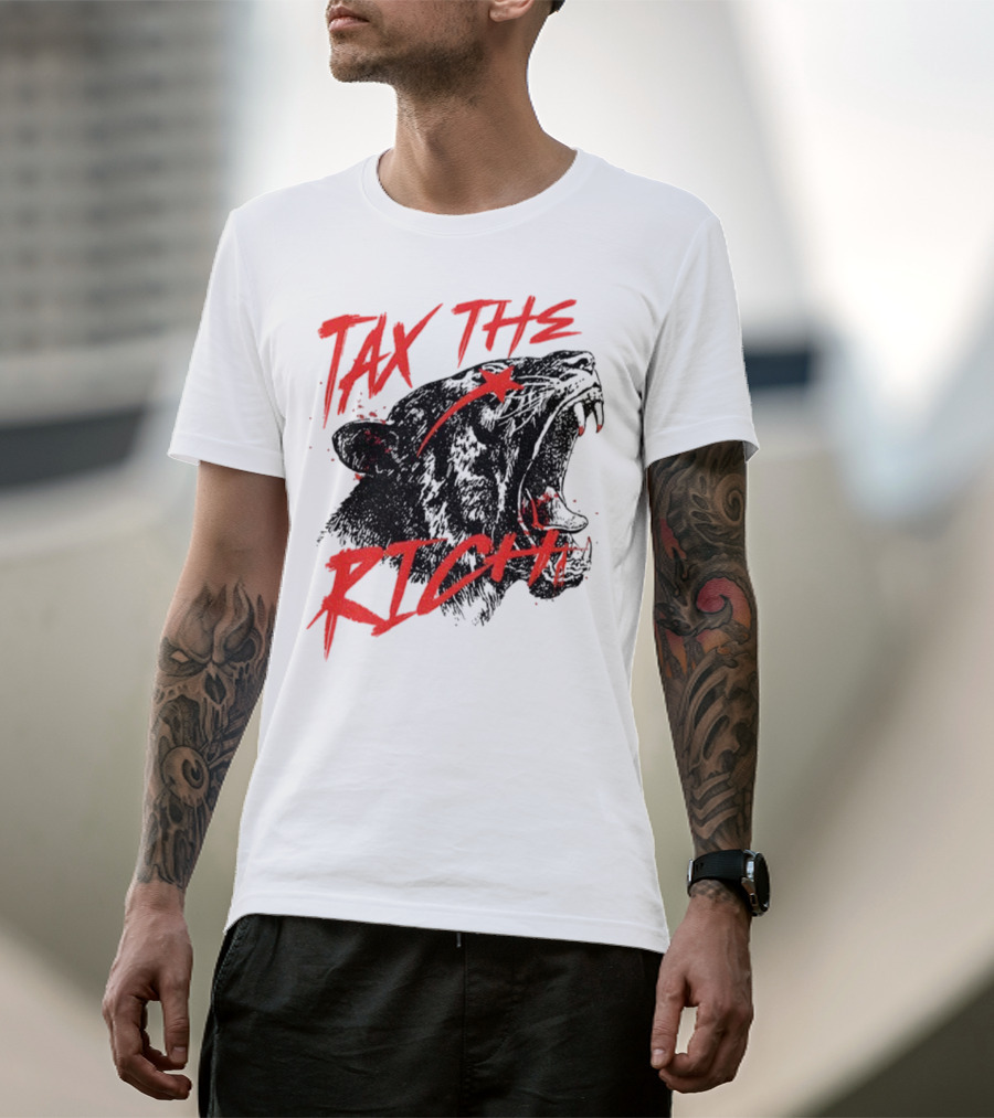 Tax The Rich Tiger Roar Anti Billionaire T-Shirt