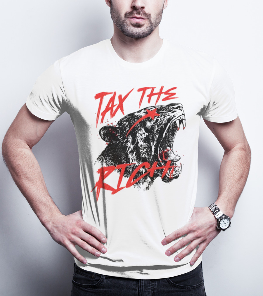 Tax The Rich Tiger Roar Anti Billionaire T-Shirt