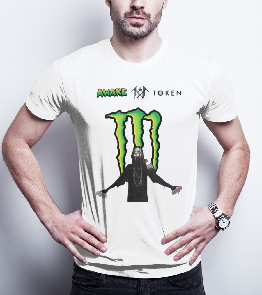 Awake Token Monster Energy Hooded Figure T-Shirt
