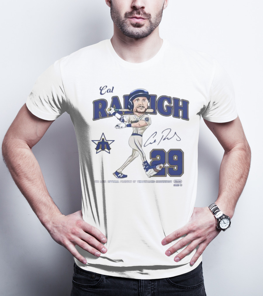 Cal Raleigh Seattle Mariners MVP Throwbacks Northwest Signature 2025 29 T-Shirt