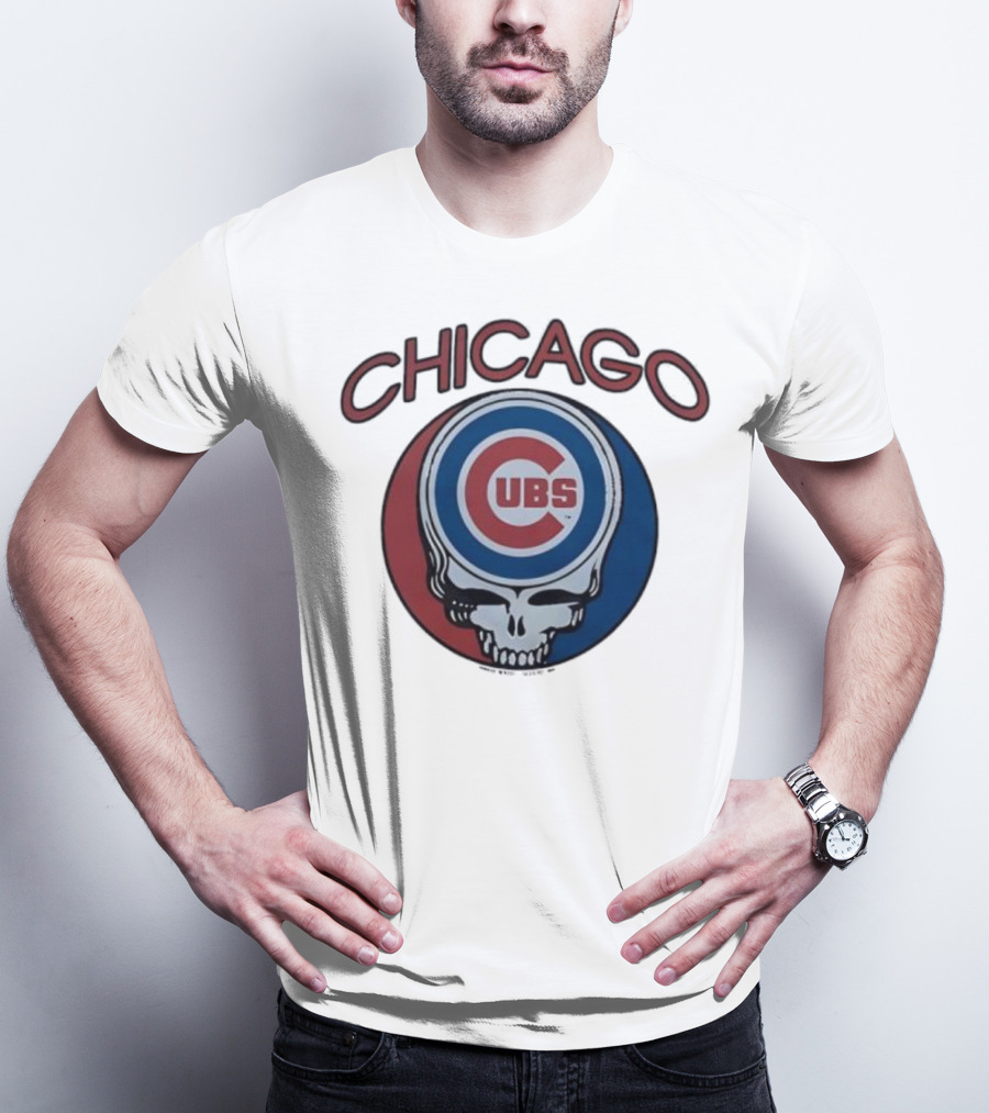 Chicago Cubs Grateful Dead Collaboration Steal Your Base Skull T-Shirt