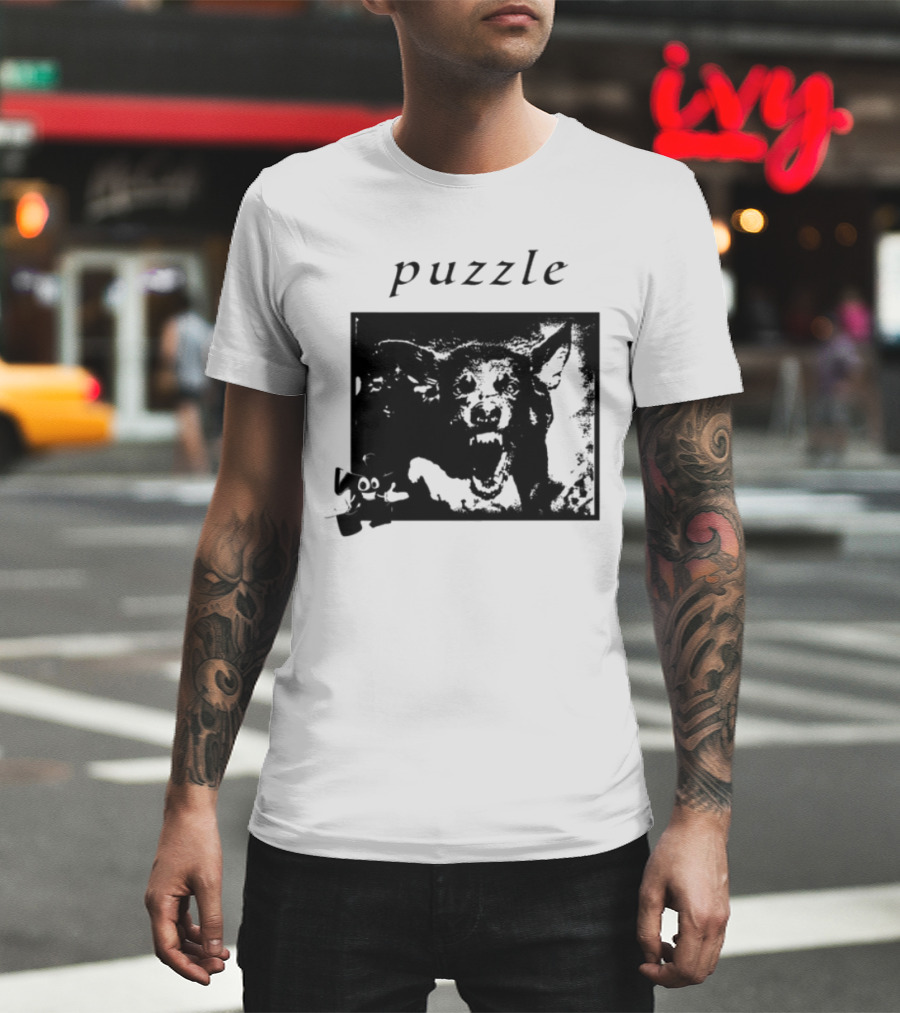 Puzzle Damage Dog With Missing Pieces T-Shirt
