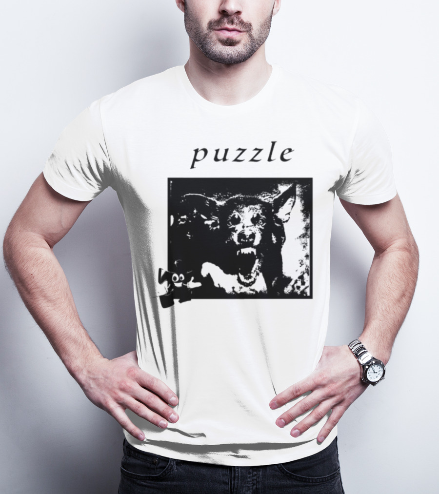 Puzzle Damage Dog With Missing Pieces T-Shirt