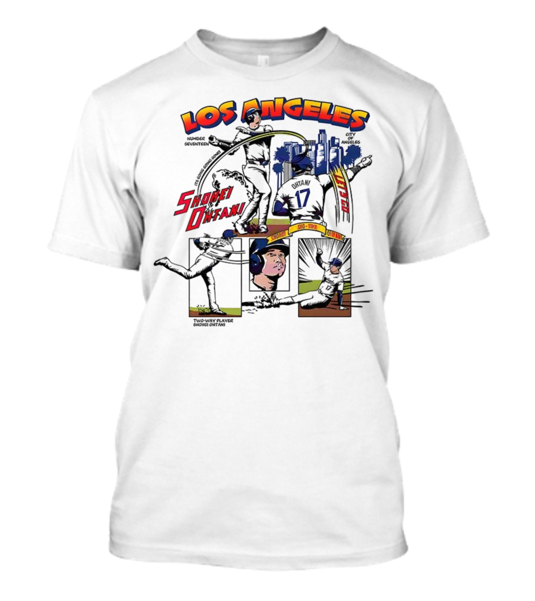 Los Angeles Shohei Ohtani Sho-Time Baseball Comic 17 T-Shirt