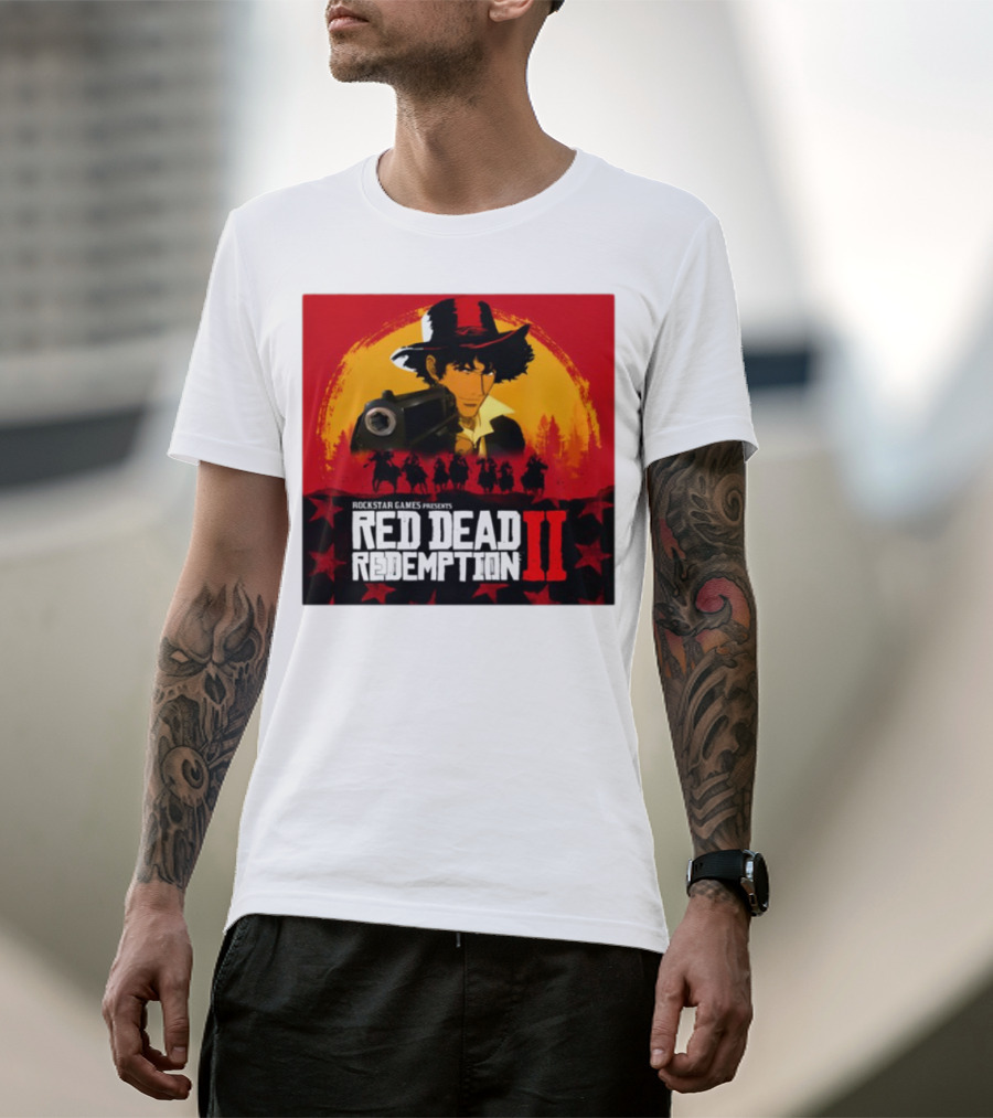 Rockstar Games Red Dead Redemption II Goofyahhtees Spike Rd2 Cowboy Gunman T-Shirt