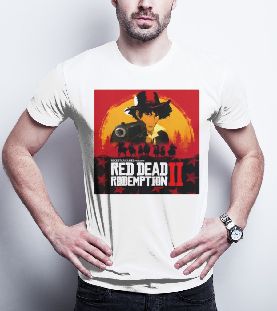 Rockstar Games Red Dead Redemption II Goofyahhtees Spike Rd2 Cowboy Gunman T-Shirt