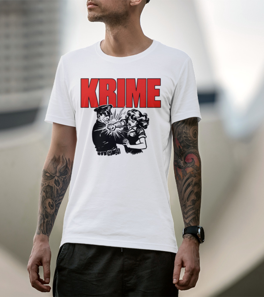 Krime ACAB Red Bold Text T-Shirt