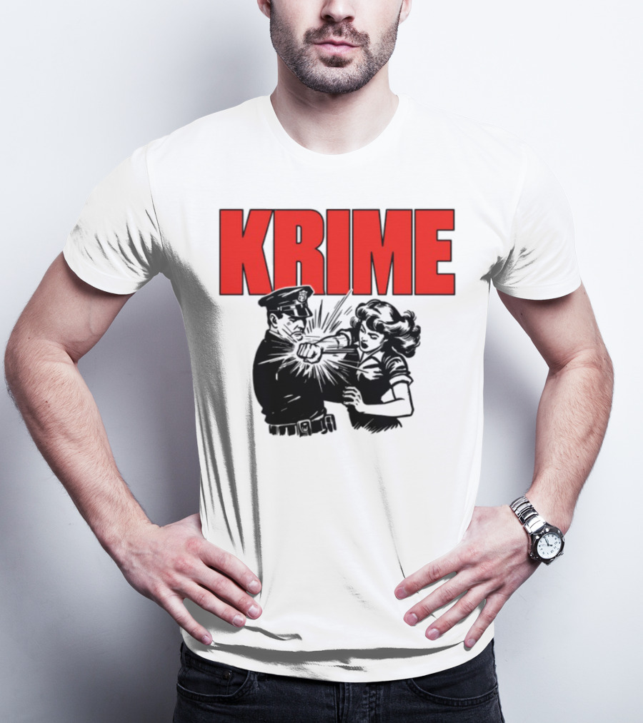 Krime ACAB Red Bold Text T-Shirt