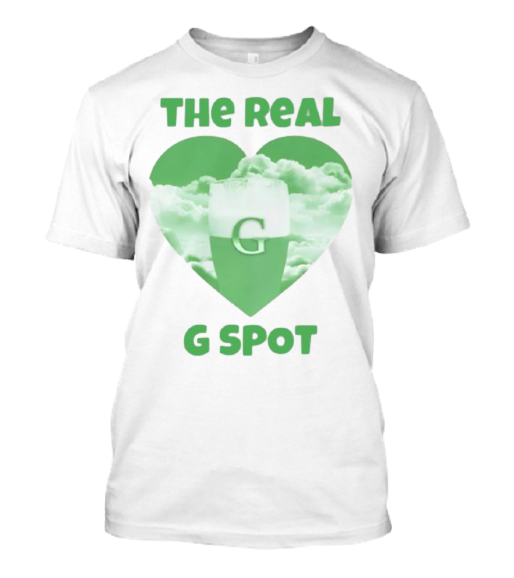 The Real G Spot Green Heart Cloud Pint T-Shirt