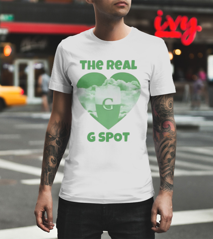 The Real G Spot Green Heart Cloud Pint T-Shirt
