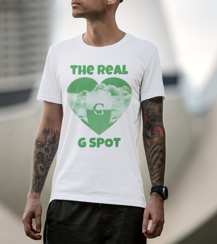 The Real G Spot Green Heart Cloud Pint T-Shirt