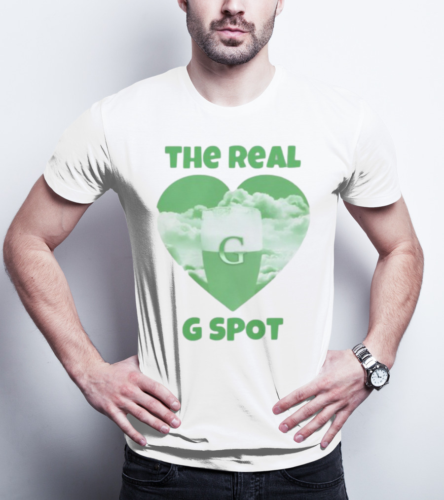 The Real G Spot Green Heart Cloud Pint T-Shirt