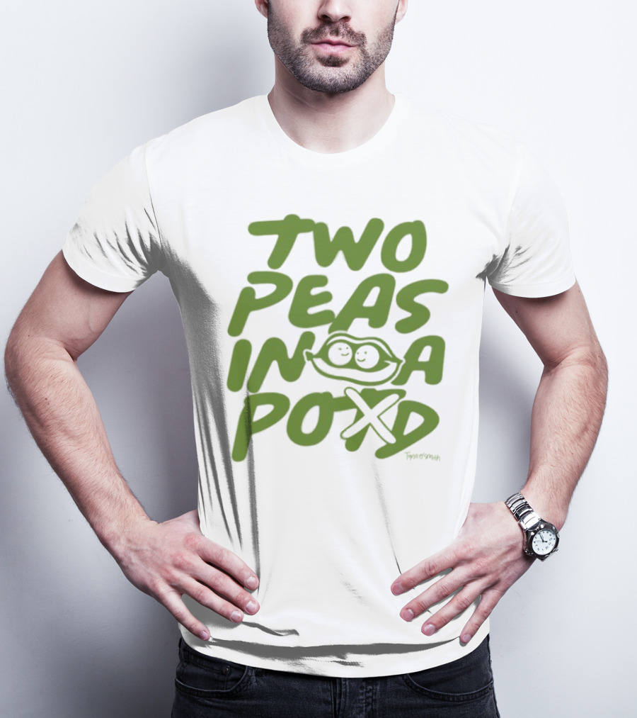 Two Peas In A Pod Cartoon Illustration By Tamera Ann 전연희 T-Shirt