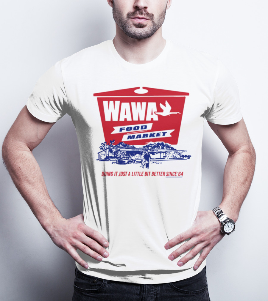 Wawa Food Market Doing It Just A Little Bit Better Since 64 Vintage Style T-Shirt