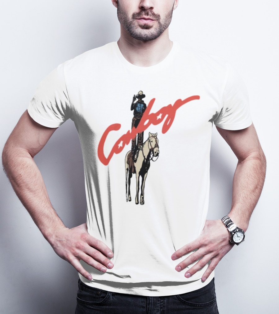 Forrest Frank Cowboy Horse Rider Graphic With Red Handwritten Font T-Shirt