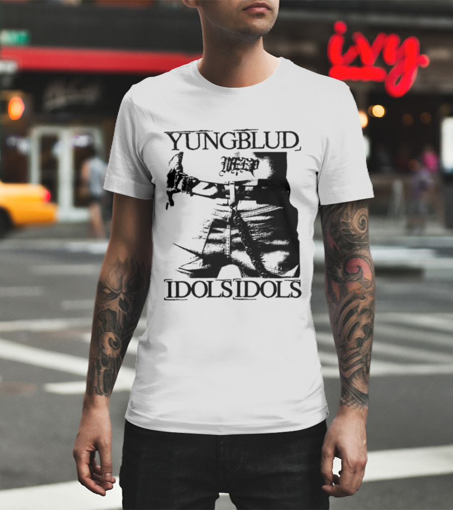 Yungblud Idolsidols Limited White Tattoo Design T-Shirt