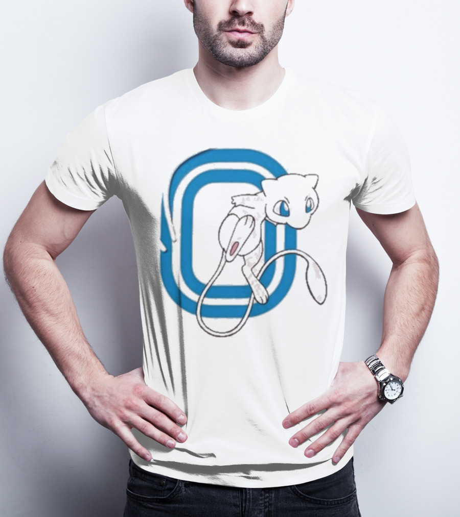 Overtime Pokémon Mew Blue Iconic Character Design T-Shirt
