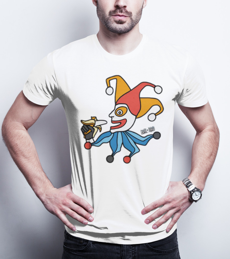 April Fools Jester With Banana Comic T-Shirt