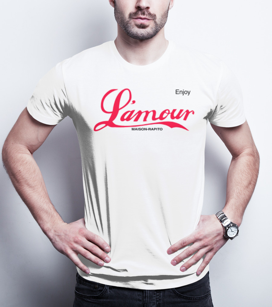 Enjoy L'amour Maison Rapito Red Script T-Shirt