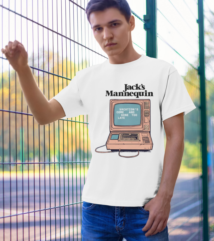 Jack's Mannequin Vacation Retro Computer Aesthetic T-Shirt