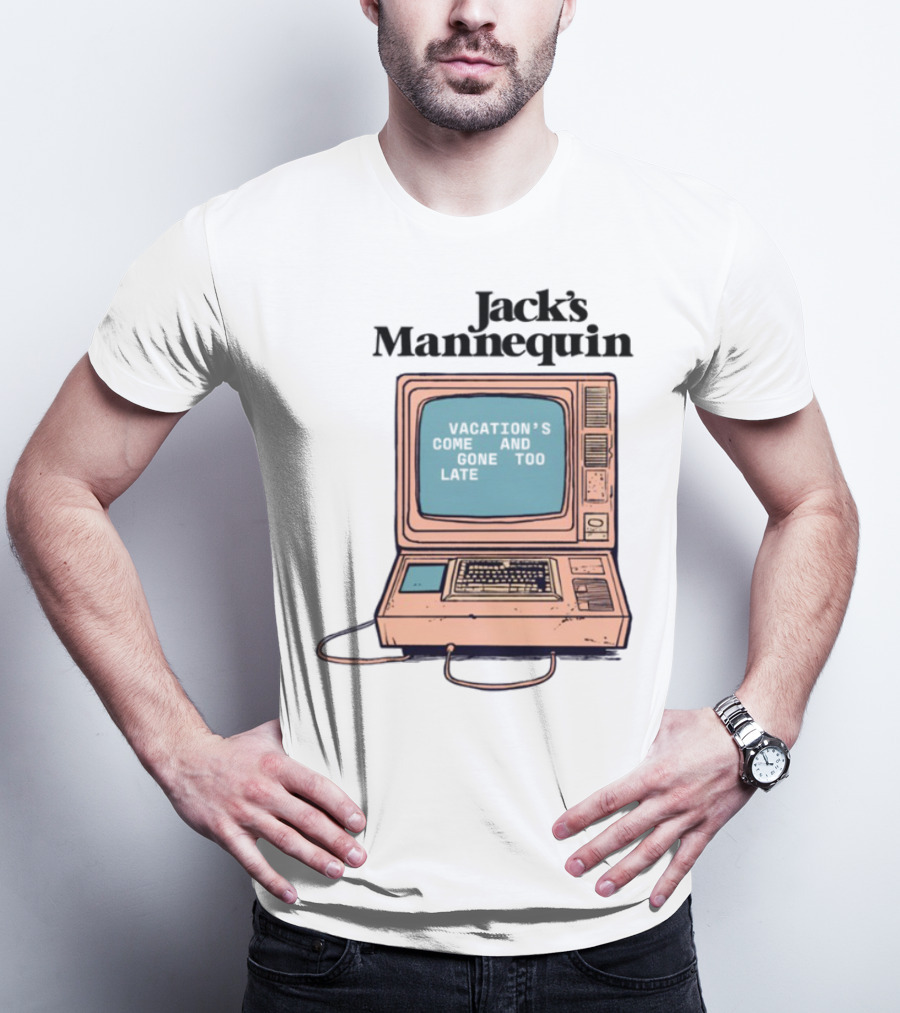 Jack's Mannequin Vacation Retro Computer Aesthetic T-Shirt