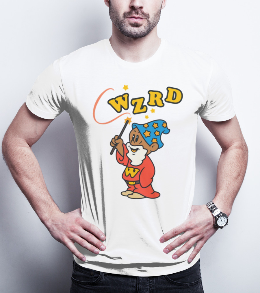 Kid Cudi WZRD Cartoon Wizard Wand Stars T-Shirt