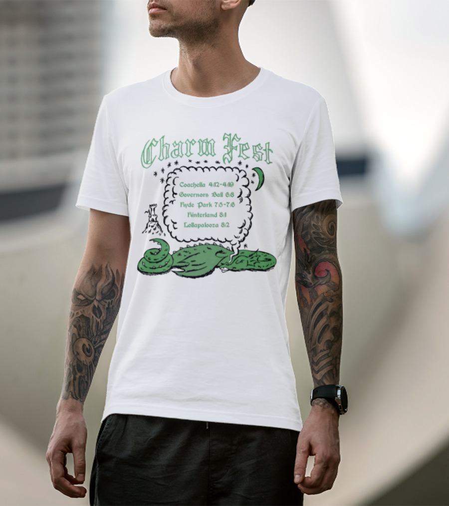 Charm Fest Coachella Governors Ball Hyde Park Primavera Hellapaloosa 2025 T-Shirt